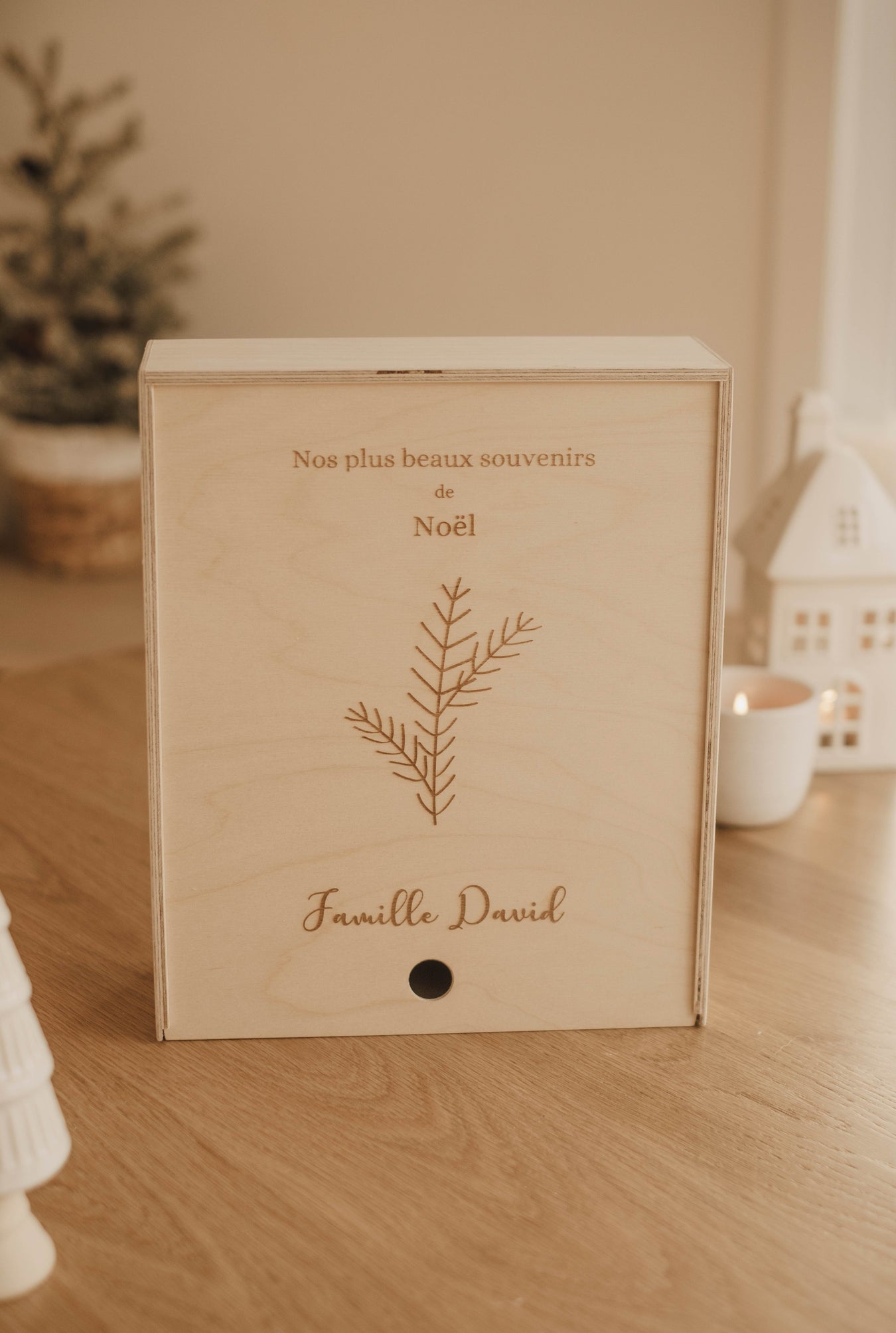 Boîte-souvenirs personnalisée en bois | l'Assembleuse